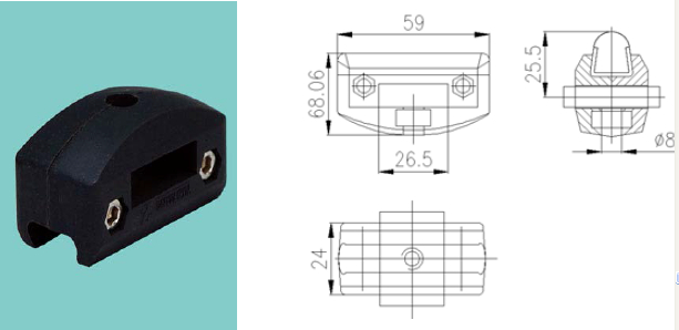 conveyor side guide rail clamps conveyor spare parts materials PA6 ZY ...