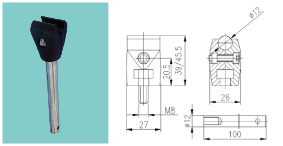 conveyor side guide rail clamps conveyor spare parts materials PA6 ZY ...
