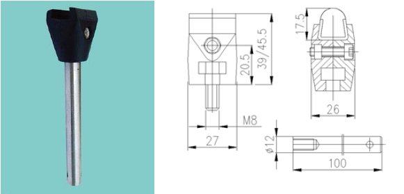 Conveyor fixed clamp conical guide clamps stainless steel rods ...