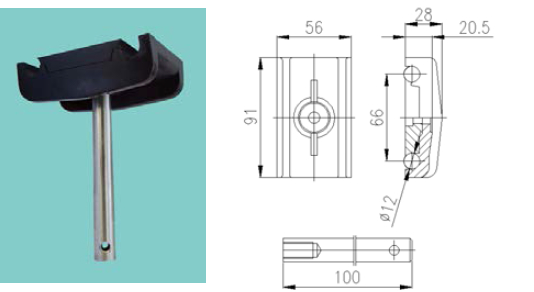 Conveyor fixed clamp conical guide clamps stainless steel rods ...
