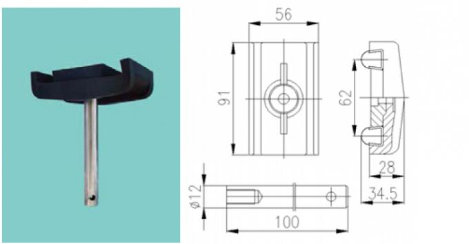 conveyor side guide rail clamps conveyor spare parts materials PA6 ZY ...