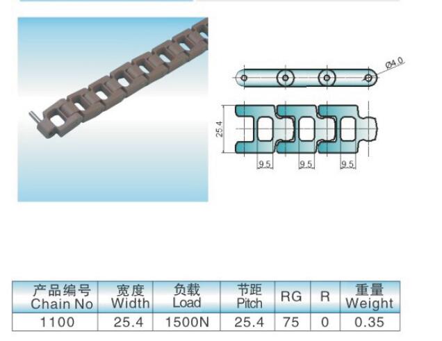 1100 Plastic crate conveyor chains flexible case conveyor chains ...