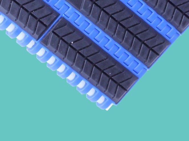 ZY900FT-R1 Plastic flat top food grade modular belt rubber top friction ...